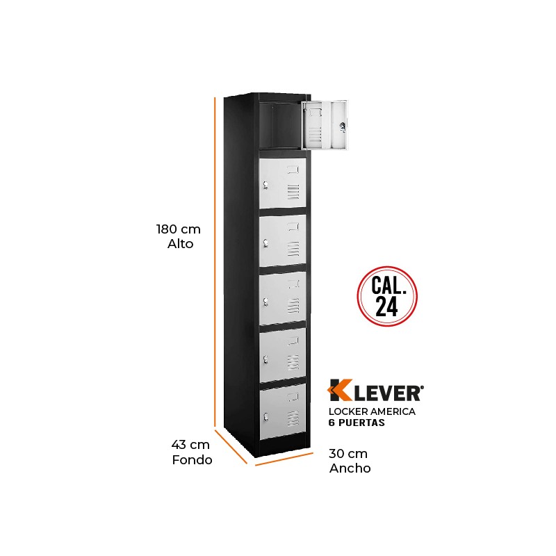 Locker America 6 Puertas